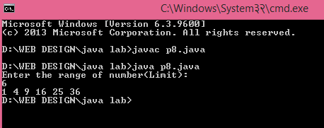 WAP to print a series 1, 4, 9, 16, ….. upto 20 terms. - Bench Partner