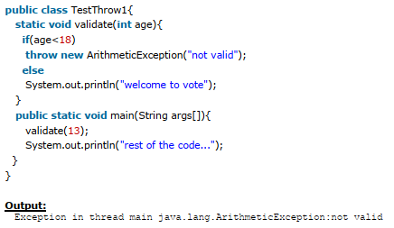 Java Throw Keyword - Bench Partner